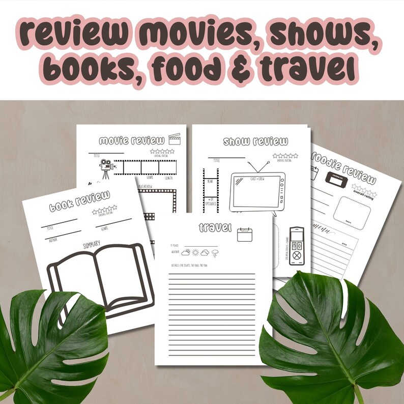 Printable Summer Vacation Bullet Journal Pages for Tweens and - Etsy