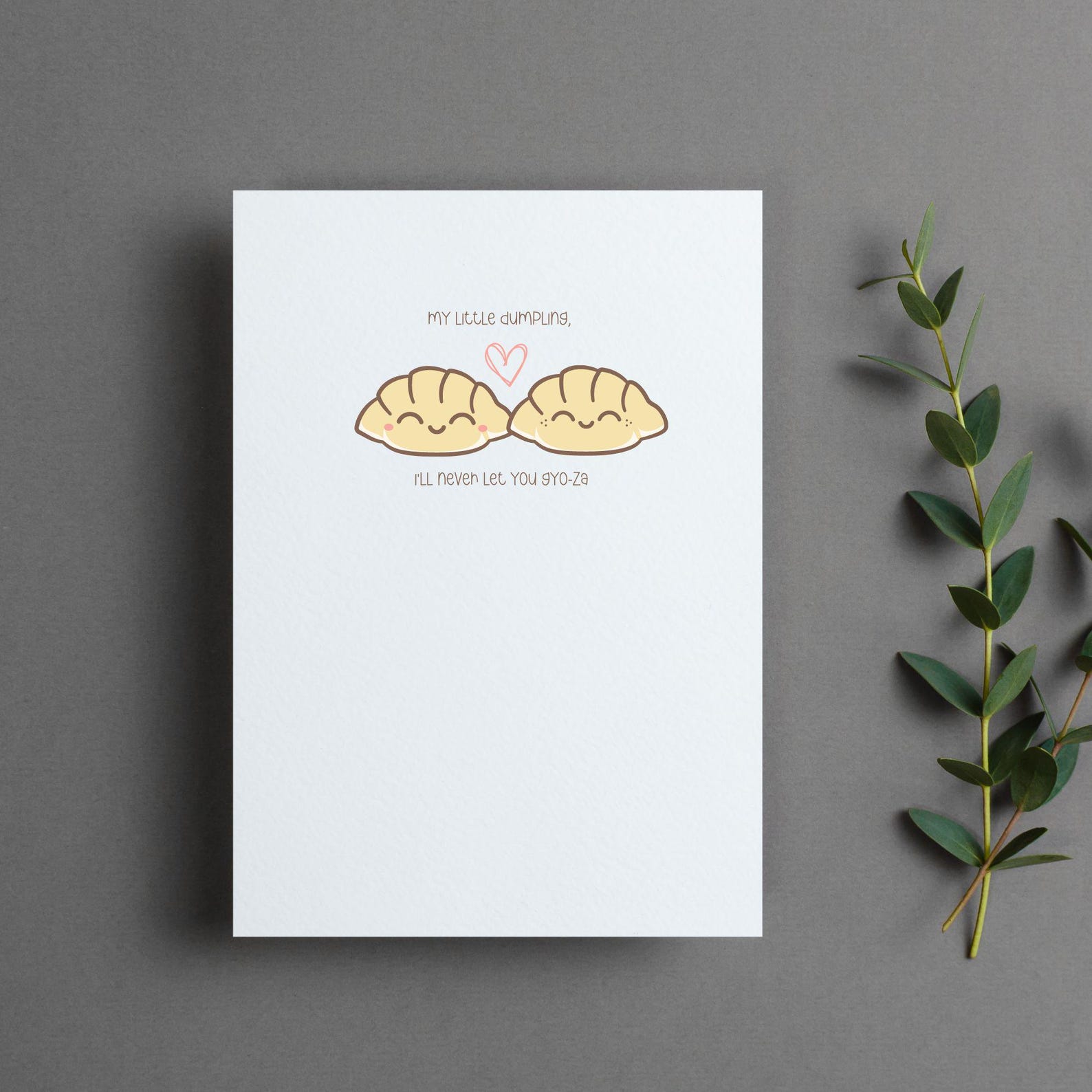 Never Gonna Let You Gyoza Funny Food Pun Card for Boyfriend Gift for ...