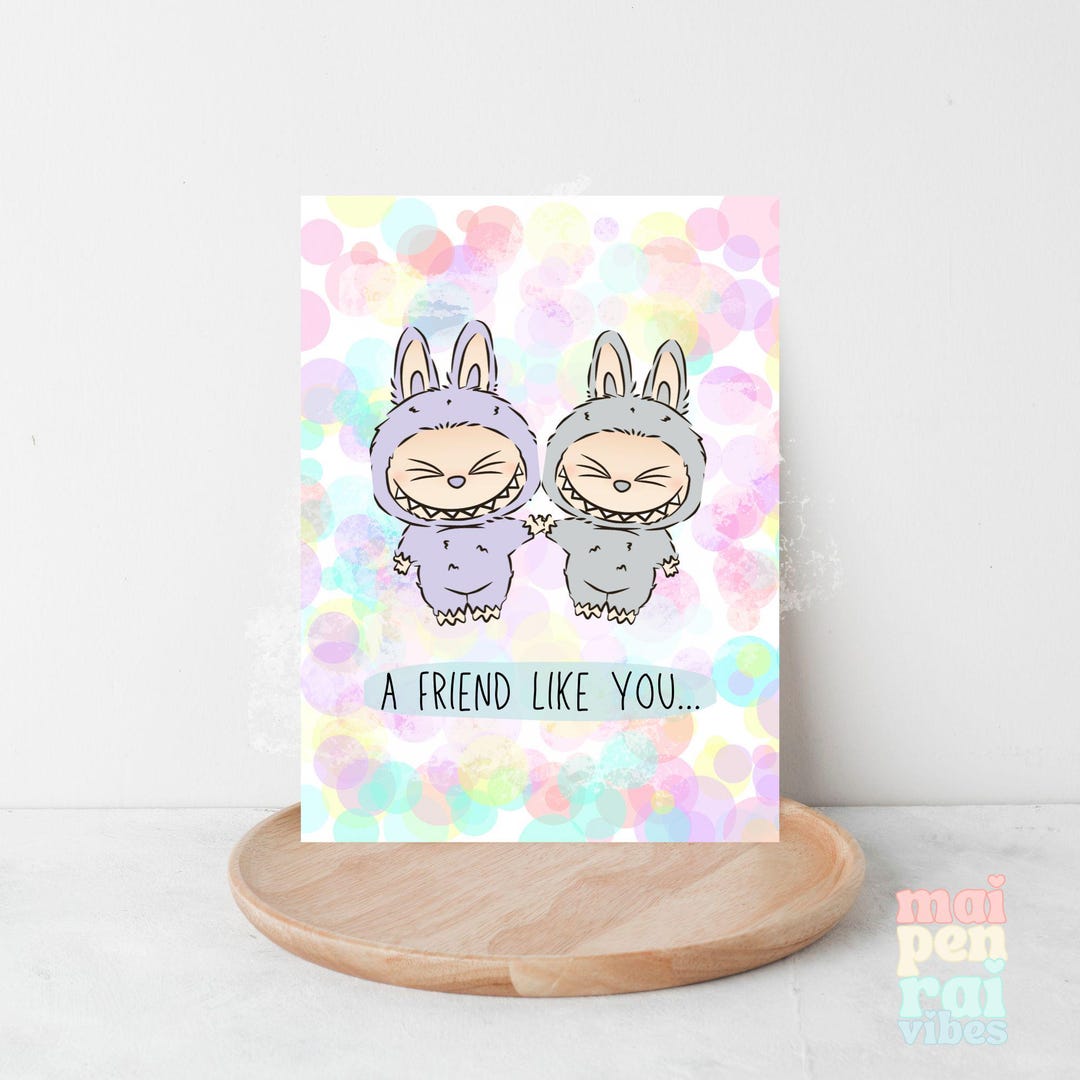 Kawaii Monsters Friendship Card | Hard to Find Besties | Monsters ...