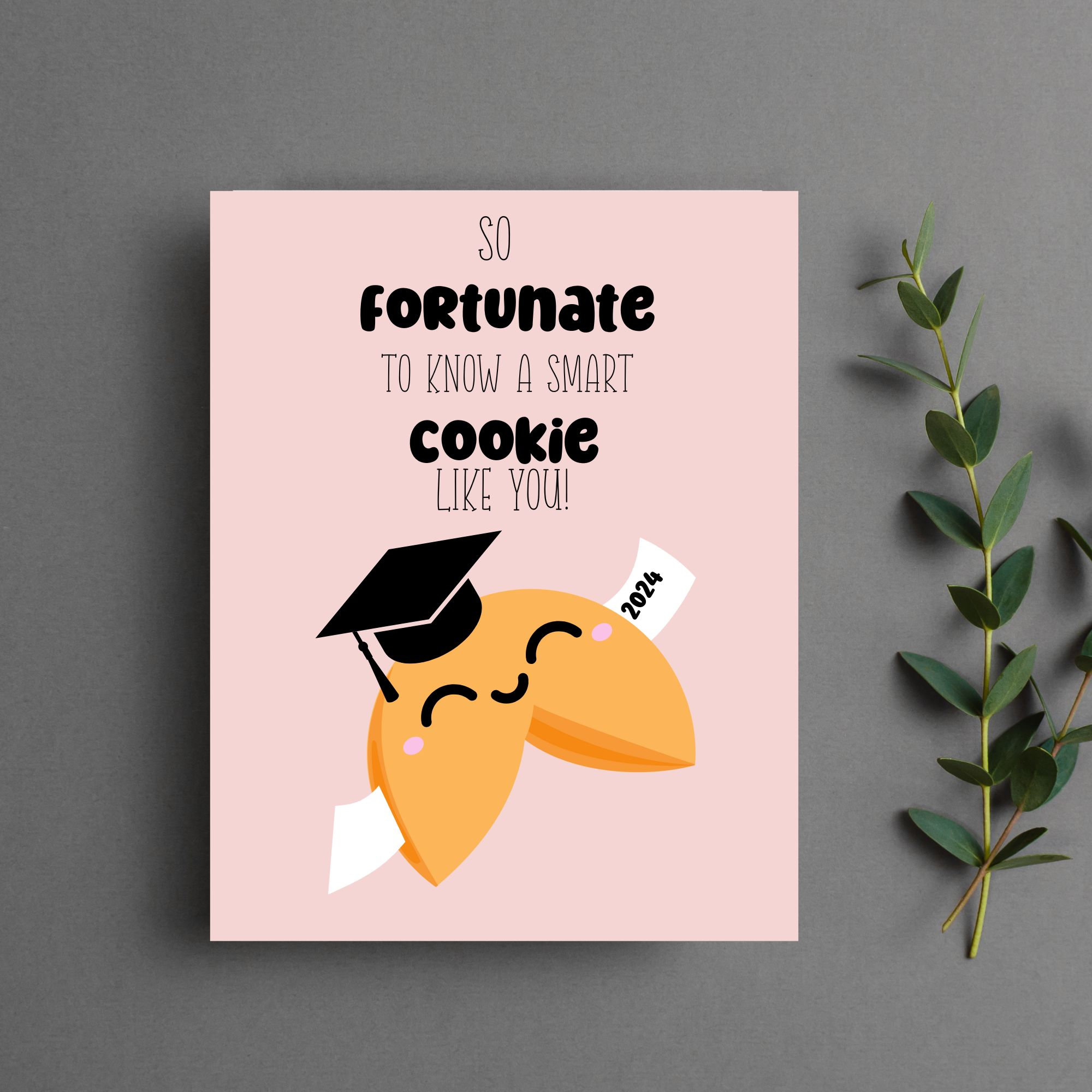 Funny Fortune Cookie Graduation Card Food Puns Funny Graduation Card ...