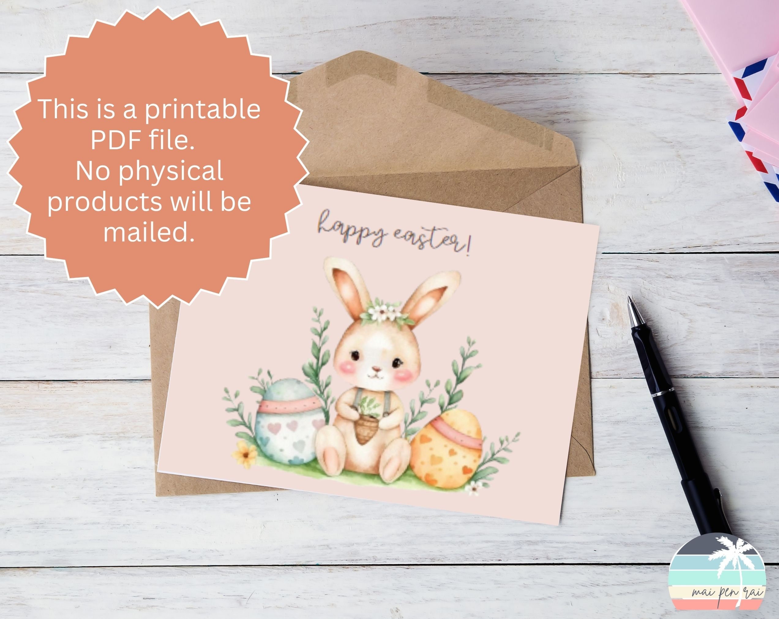 5 Printable Happy Easter Cards for Empoyees, Clients, Friends ...