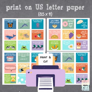 Printable Assorted Lunch Box Notes | 36 Backpack Fun Fact Cards | Daily ...