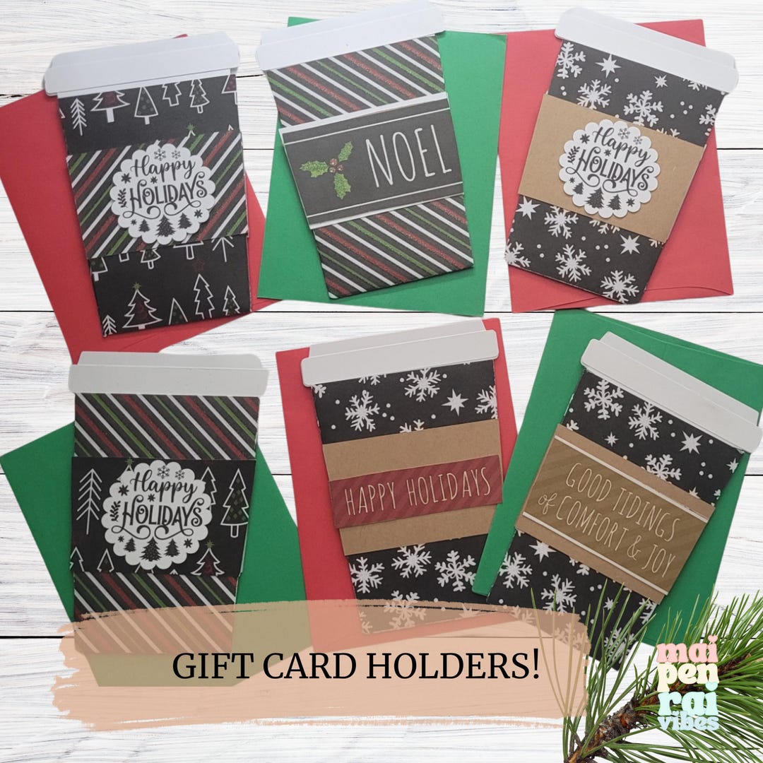 Coffee Gift Card Holder | Holiday Themed Gift Card Holder | Christmas ...