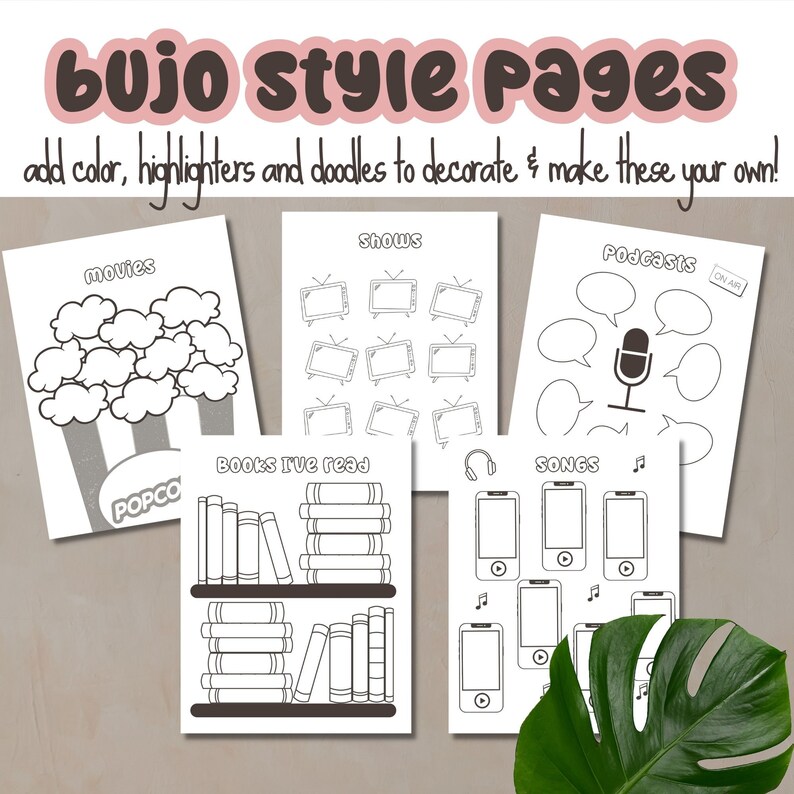 Printable Summer Vacation Bullet Journal Pages for Tweens and - Etsy