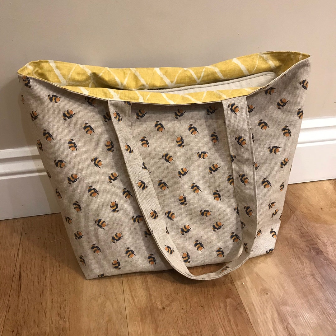 Bees Tote Bag, Beach Bag, Holiday Bag, Shoulder Bag, Day Bag, Change ...