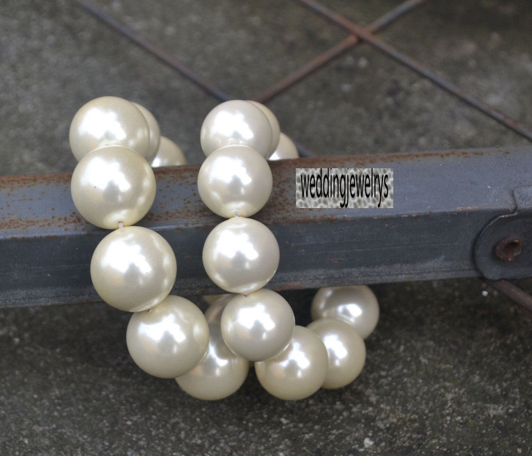 Cream Sea Shell Pearl Bracelet,wedding Bridesmaid Bracelet,women ...