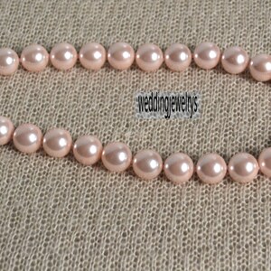 12 Mm .14mm Pink Shell Pearl Necklace,pink Beaded Necklaces for Women ...