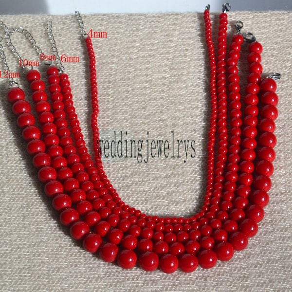 Red Necklace Set - Etsy