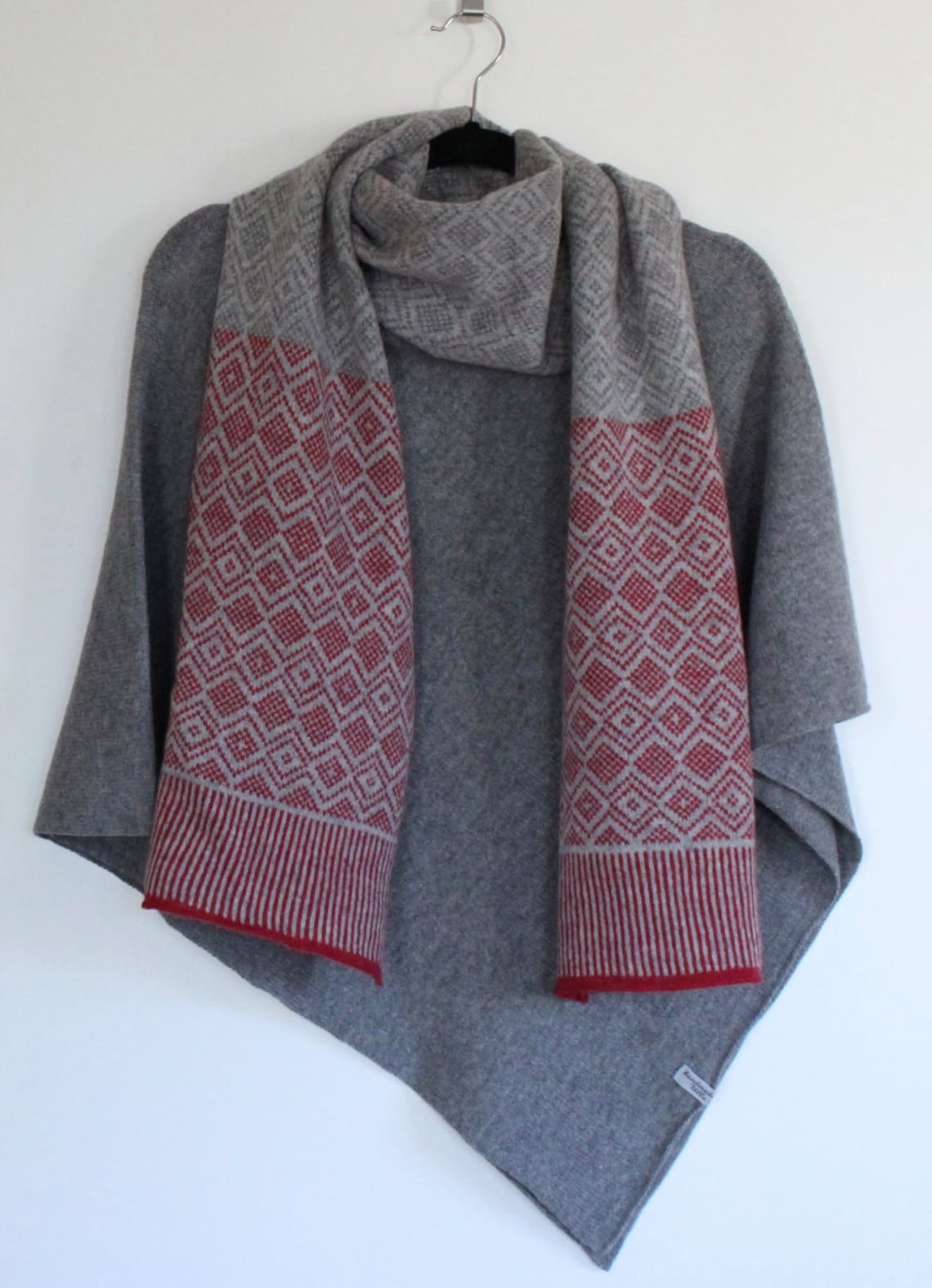 Scarf Scandinavian Style Knitted Scandi Pattern Scarf Soft Merino ...