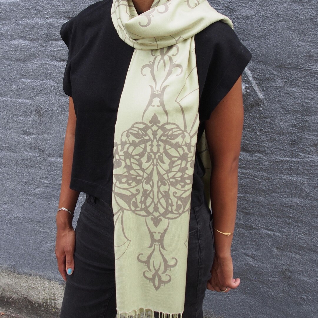 Roaring 20's Scarf - Hand Printed Fashion Scarf - Shawl - Large Art ...