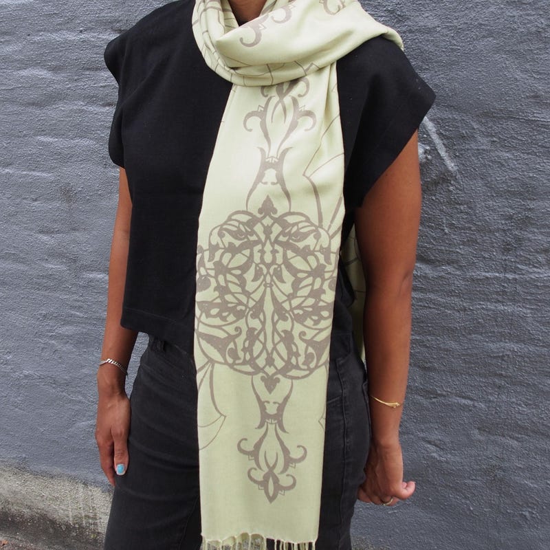 Silk Screen Scarf - Etsy