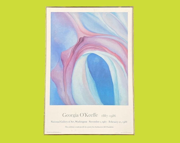 Vintage Georgia O'keeffe Exhibit Poster 1980s Retro Size 39x27 ...