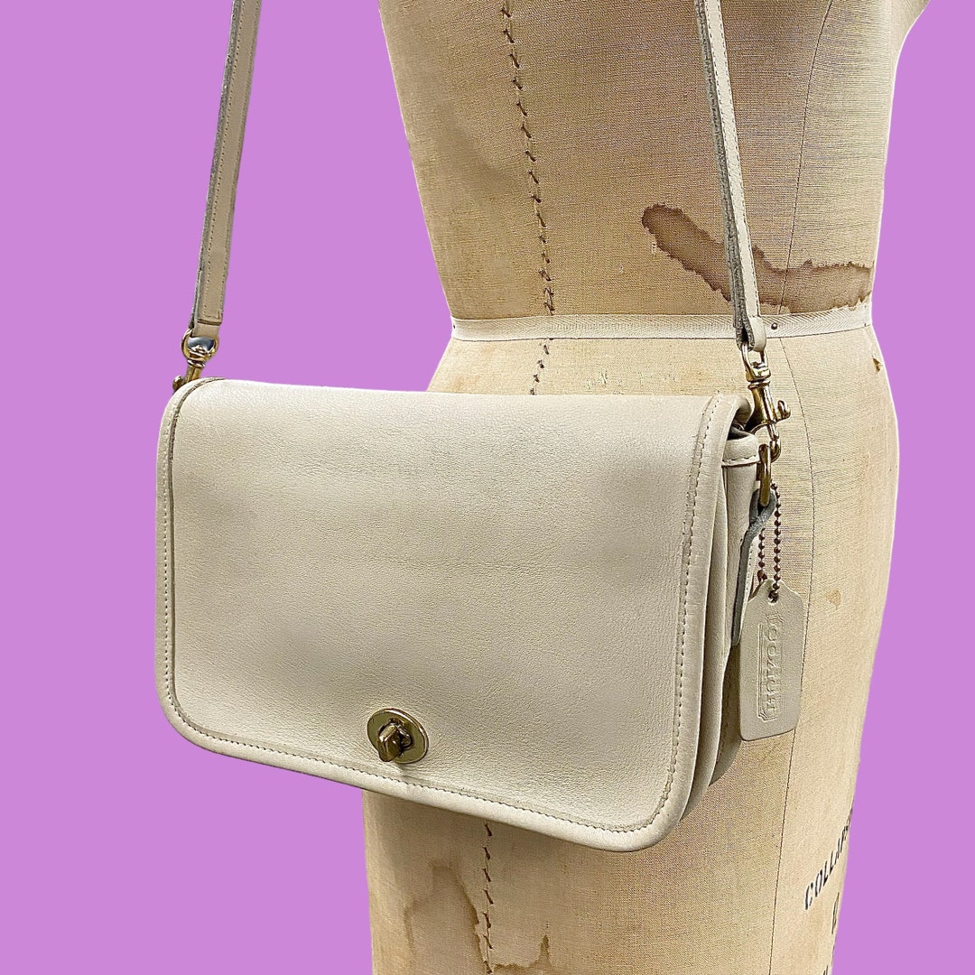 Vintage Coach Purse Retro 1990s Preppy Penny Pocket 9755 Genuine White ...