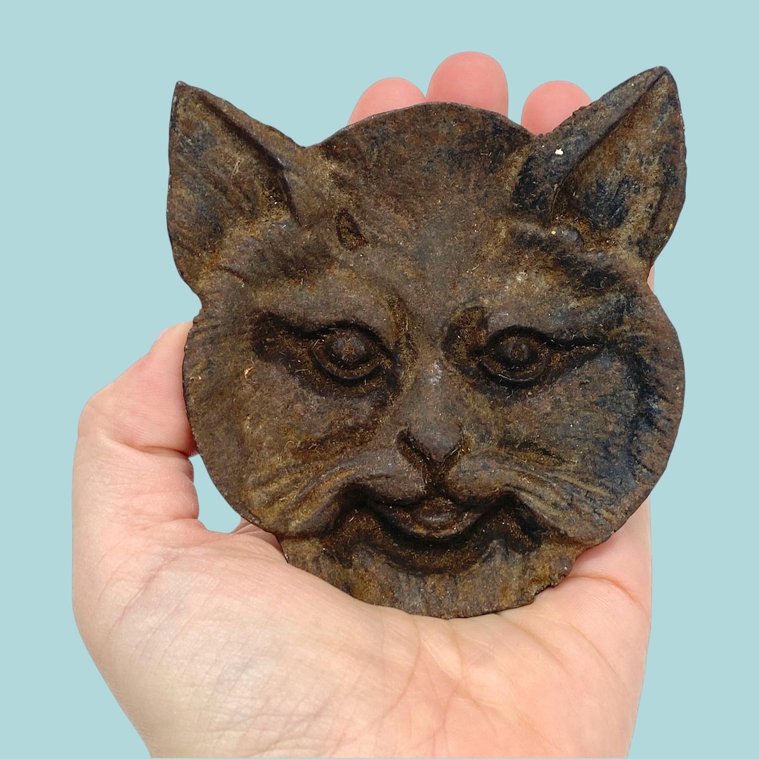 Vintage Cat Head Ashtray Retro 1940s Farmhouse Virginia Metalcrafters ...