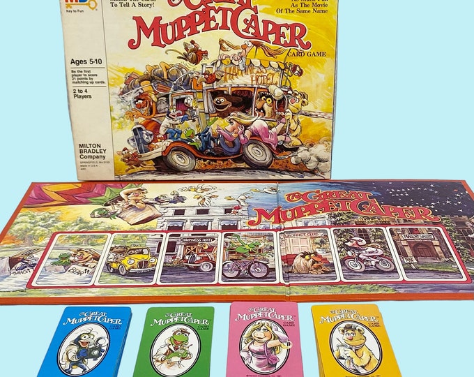 Vintage the Great Muppet Caper Card Game Retro 1980s Milton Bradley Jim ...