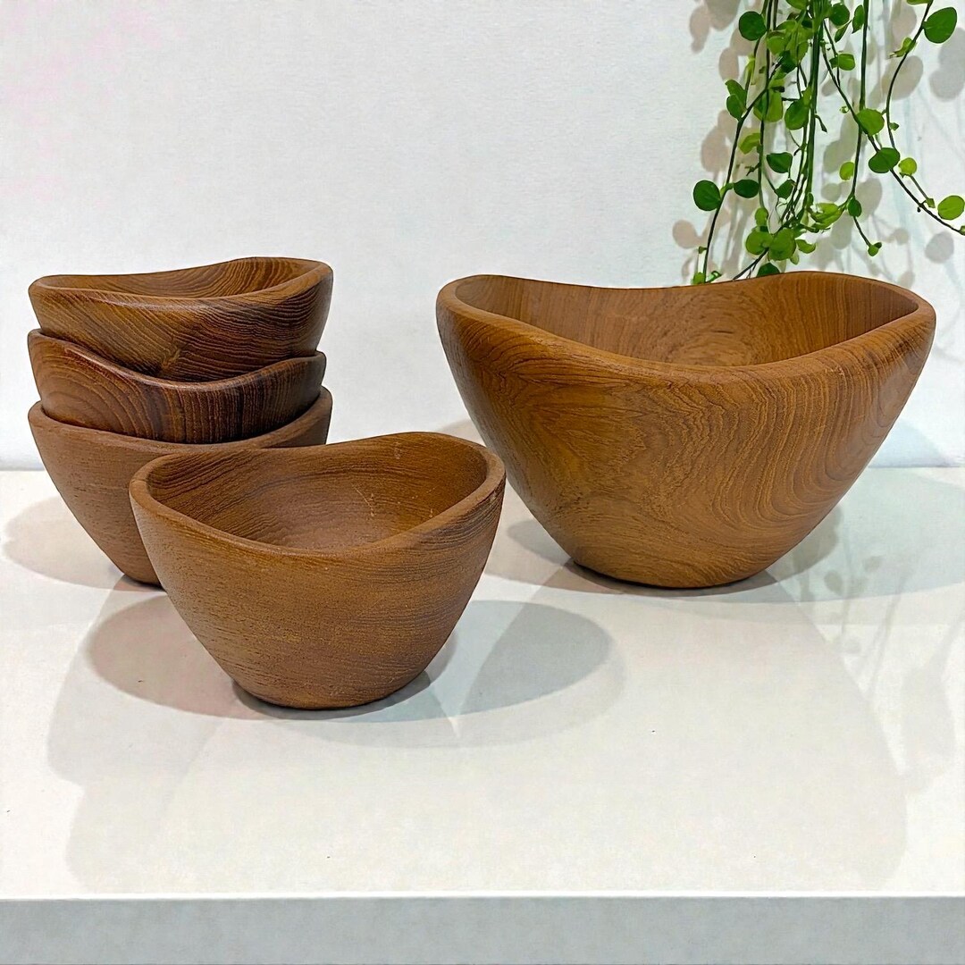 Vintage Dolphin Salad Bowl Set Retro 1960s Mid Century Modern + Genuine ...
