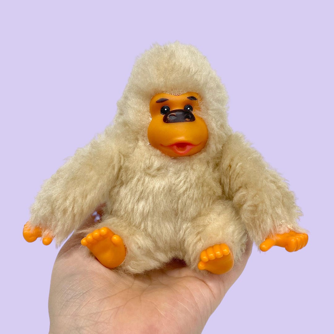 Vintage Baby Gonga Plush Toy Retro 1970s Mid Century Modern + Russ ...