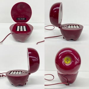 Vintage Apple Phone Retro 1980s Contemporary NOT TESTED Burgundy ...