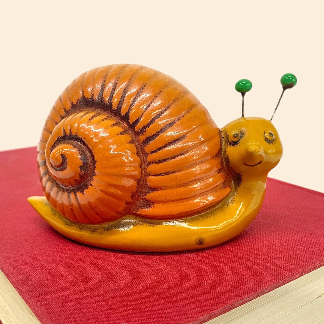 Vintage Snail Paperweight Retro 1970s Bohemian + Fitz and Floyd ...