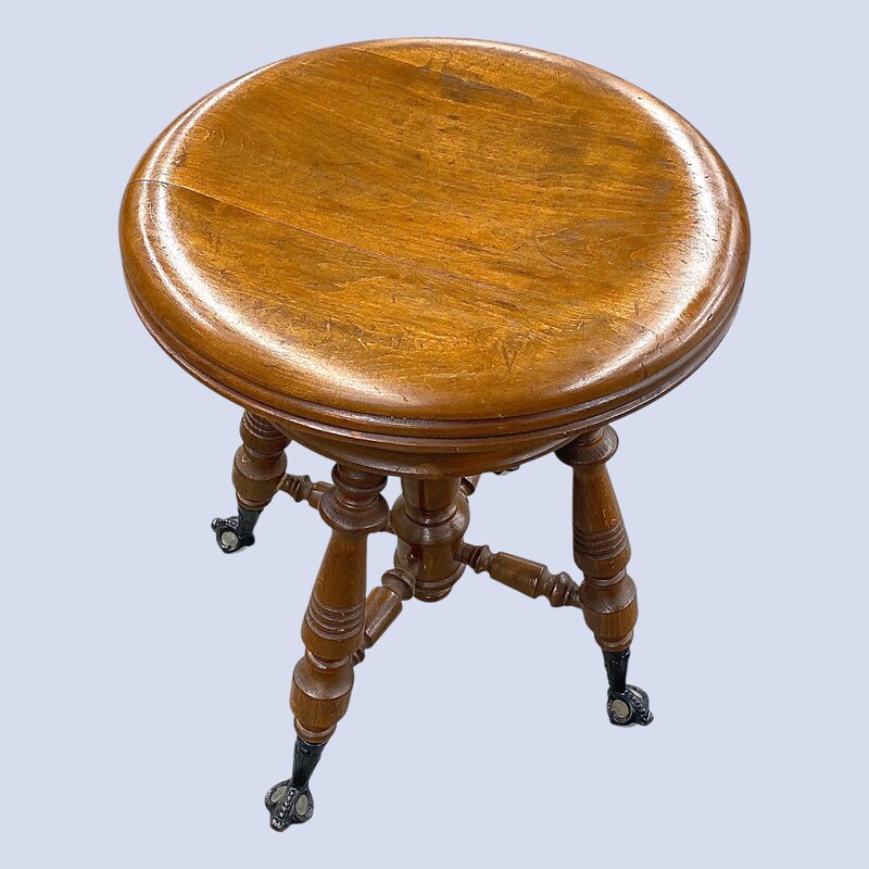 Antique Piano Stool - Etsy