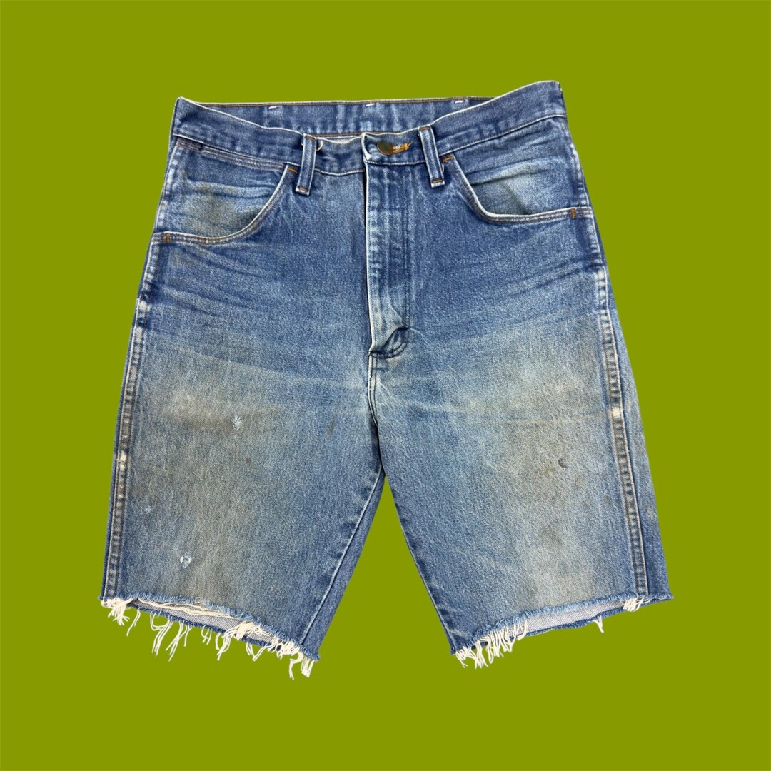 Vintage Denim Shorts Retro 1990s Wrangler + Size 32X36 + Bermuda ...