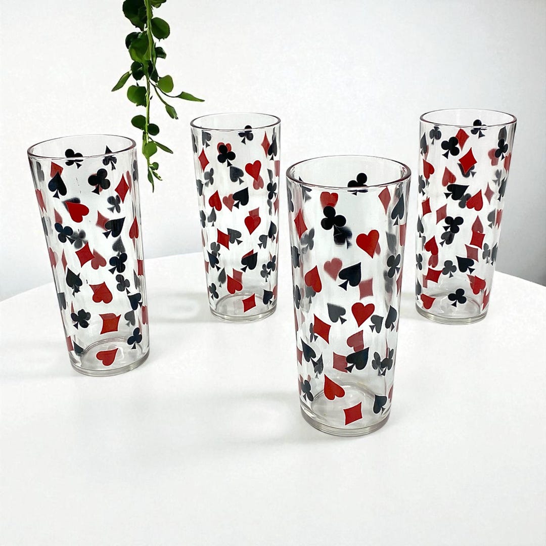 Vintage Highballs Retro 1960s Mid Century Modern + Playing Card Suits ...