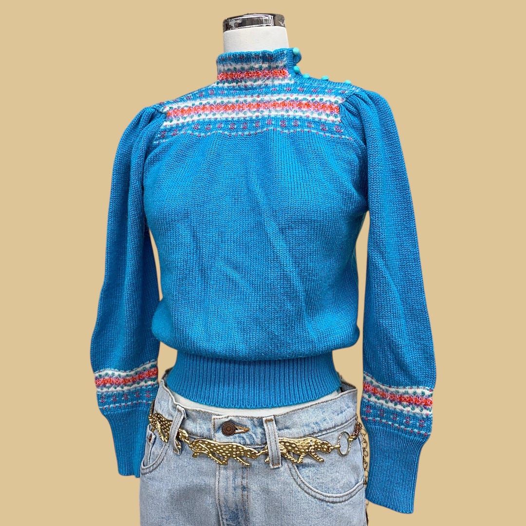Vintage Fair Isle Sweater 1980s Retro Size Large + the Italian Mob by ...