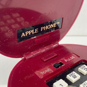 Vintage Apple Phone Retro 1980s Contemporary NOT TESTED Burgundy ...