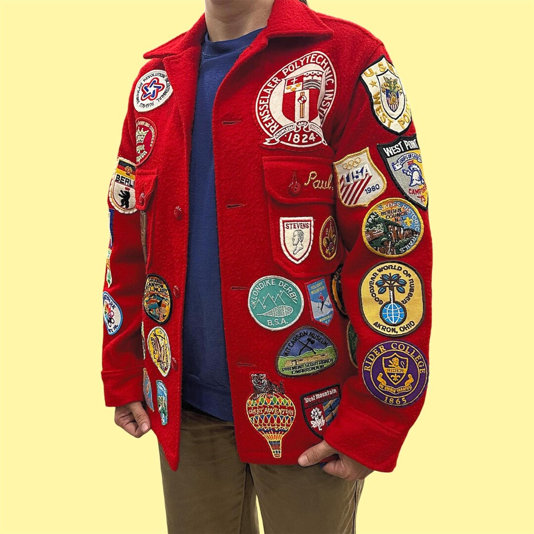 Vintage Boy Scouts of America Official Jacket 1950s Mid Century Red ...