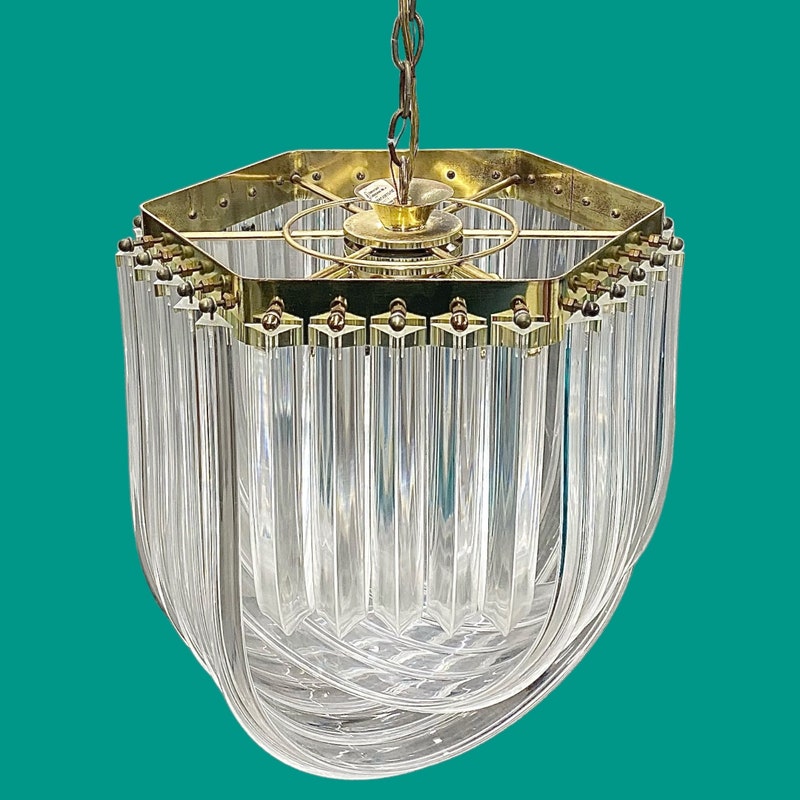 Vintage Lucite Chandelier - Etsy