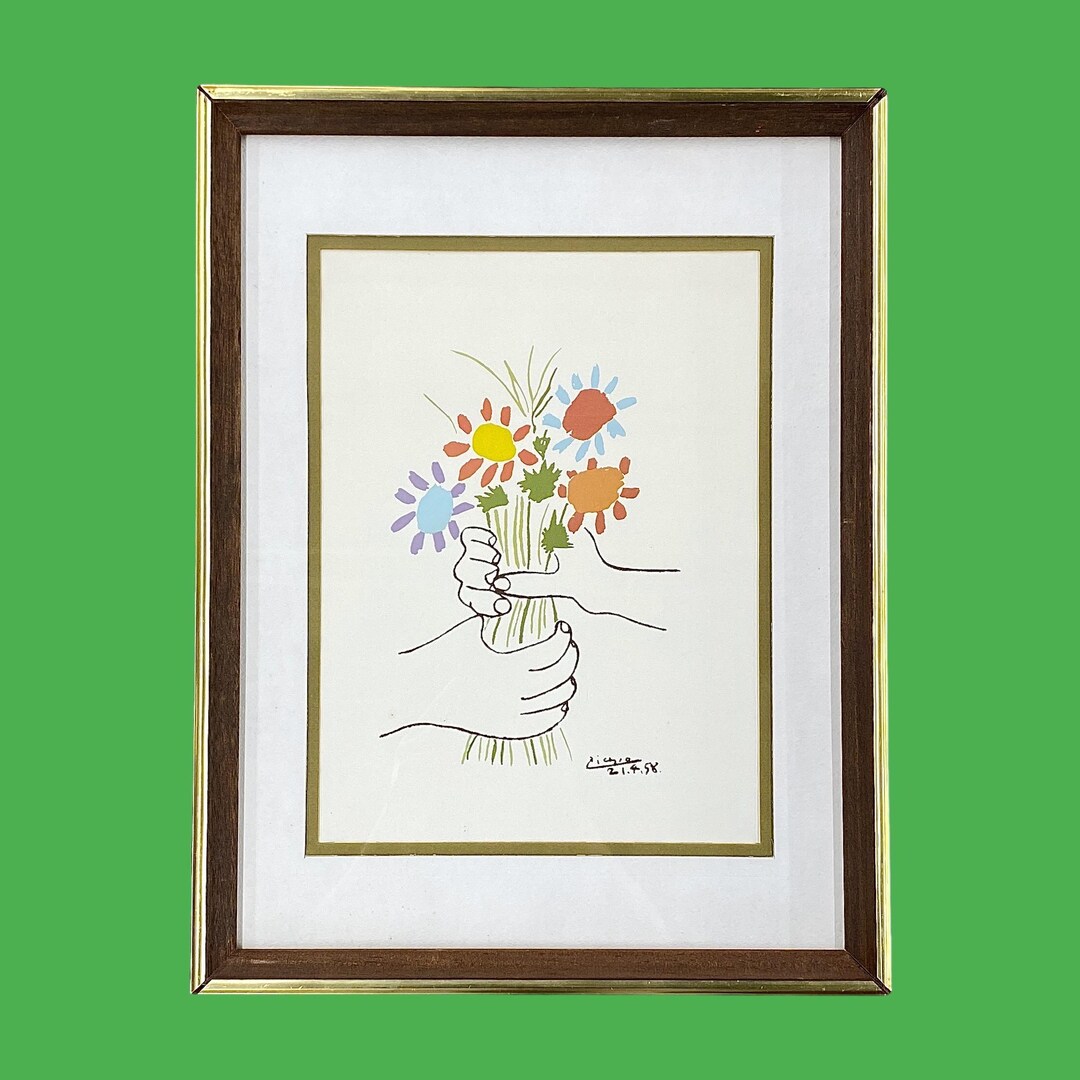 Vintage Pablo Picasso Print 1970s Retro Size 17x13 Mid Century Modern ...