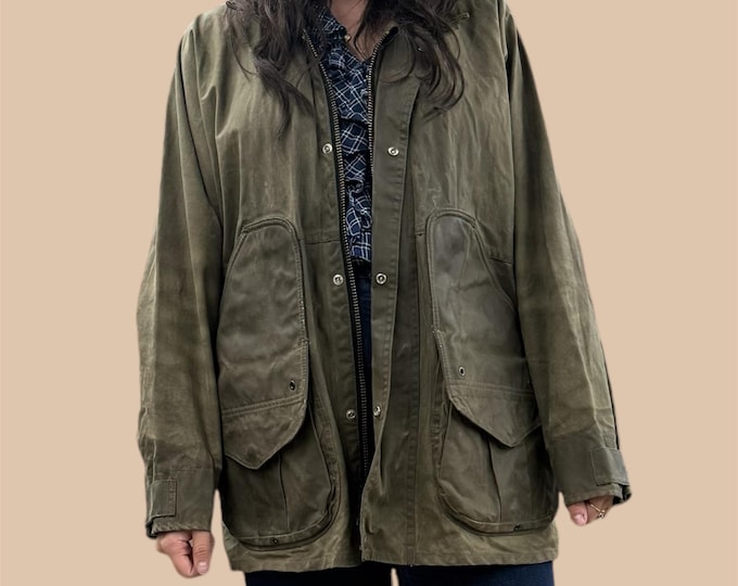 Vintage Filson Field Jacket Retro 1990s Waxed Tin Canvas Size Large ...