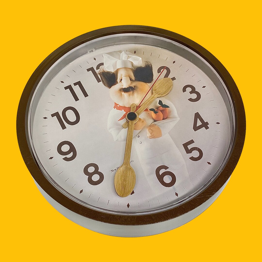 Vintage Wall Clock Retro 1980s Farmhouse + Burwood Products + 2451 ...