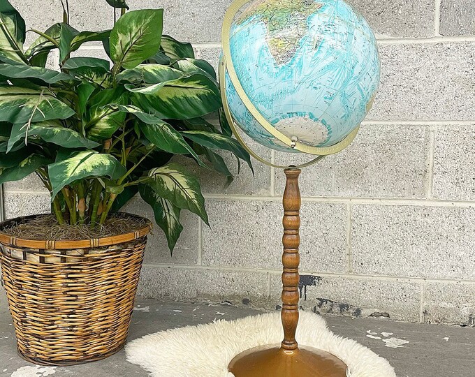 Vintage Replogle Globe Retro 1990s World Ocean Series + 12 Inch ...