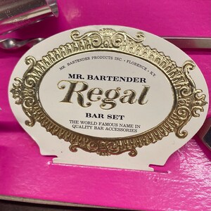 Vintage Mr. Bartender Regal Bar Set Retro 1960s Mid Century Modern ...