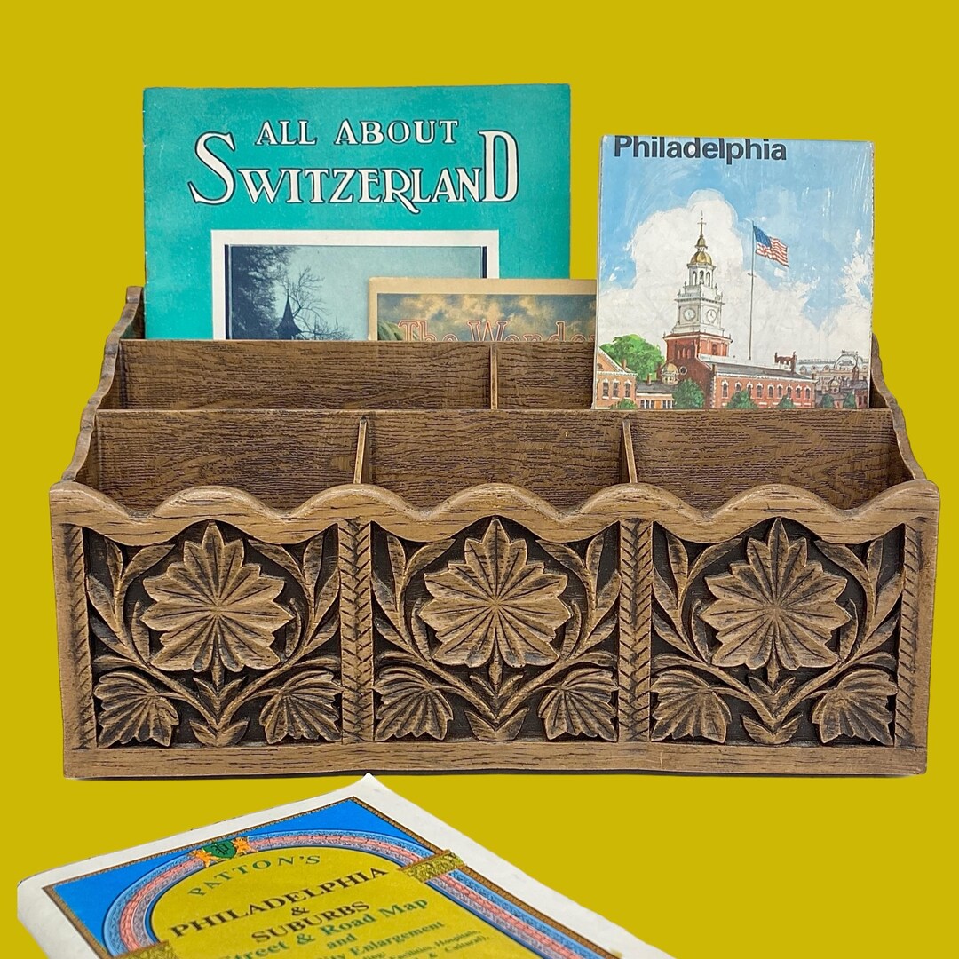 Vintage Mail Organizer Retro 1970s Bohemian + Lerner + Brown Plastic ...