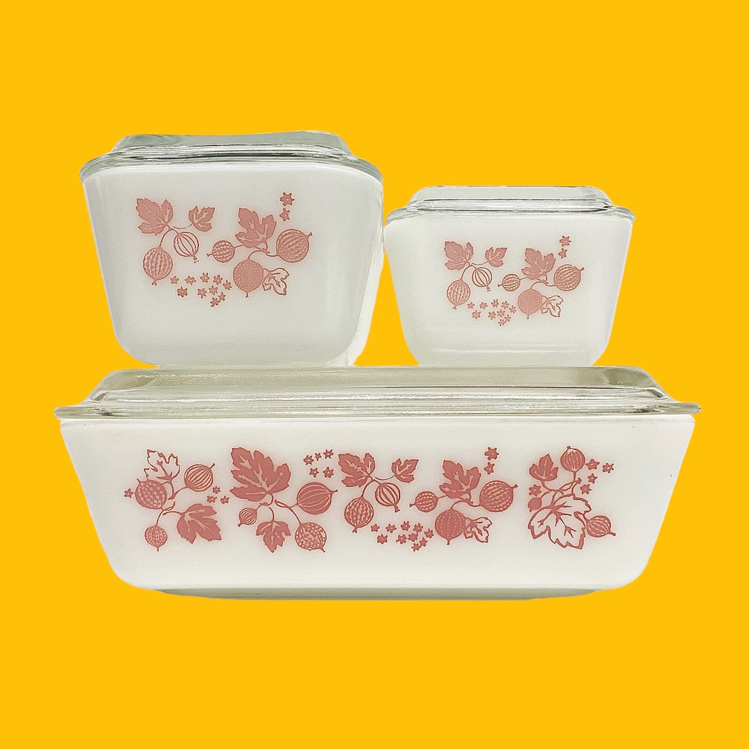 Vintage Pyrex Refrigerator Set Retro 1950s Mid Century Modern ...