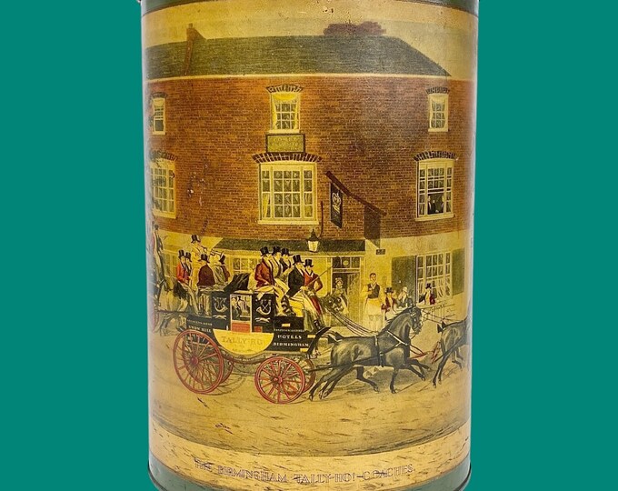 Vintage Wastebasket Retro 1960s Mid Century Colonial + Tally Ho ...