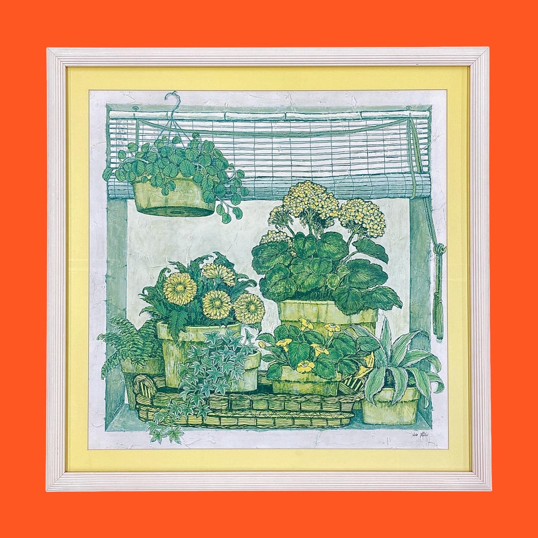 Vintage Ida Pellei Print 1970s Retro Size 34x34 Contemporary + Joys of ...
