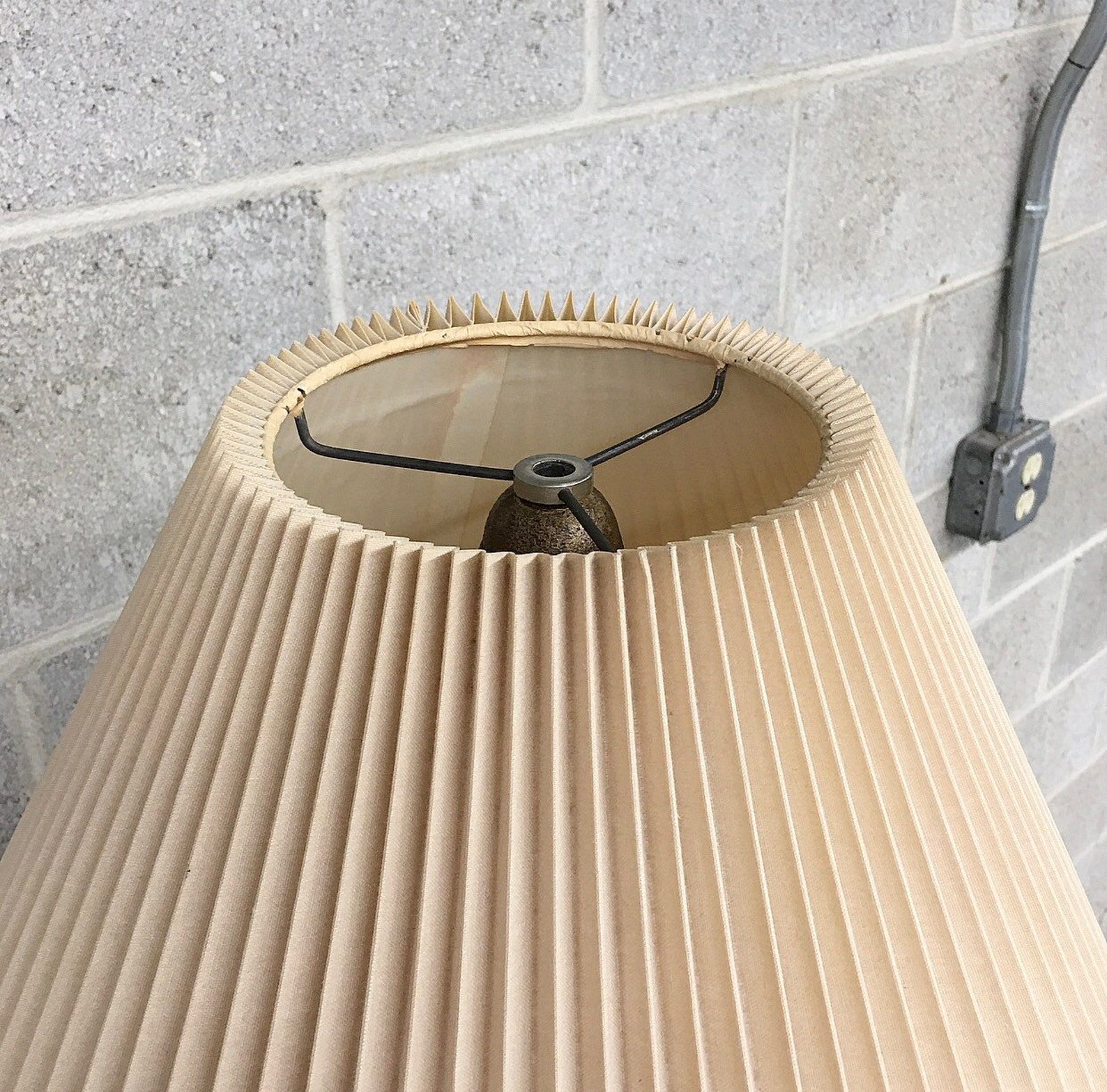 Vintage Lamp Shade Retro 1980s Pleated Crimped Accordion | Etsy