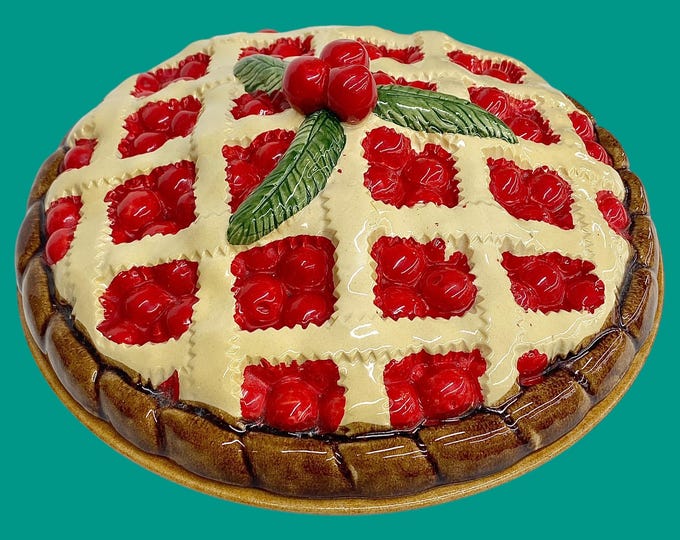 Vintage Cherry Pie Keeper Retro 1990s Farmhouse + Over and Back ...