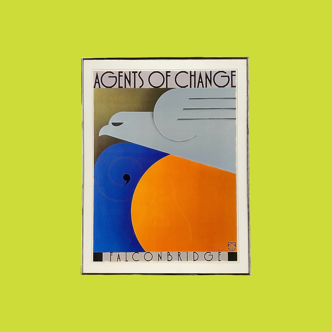 Vintage Theo Dimson Poster 1960s Retro Size 29x23 Art Deco + Agents of ...