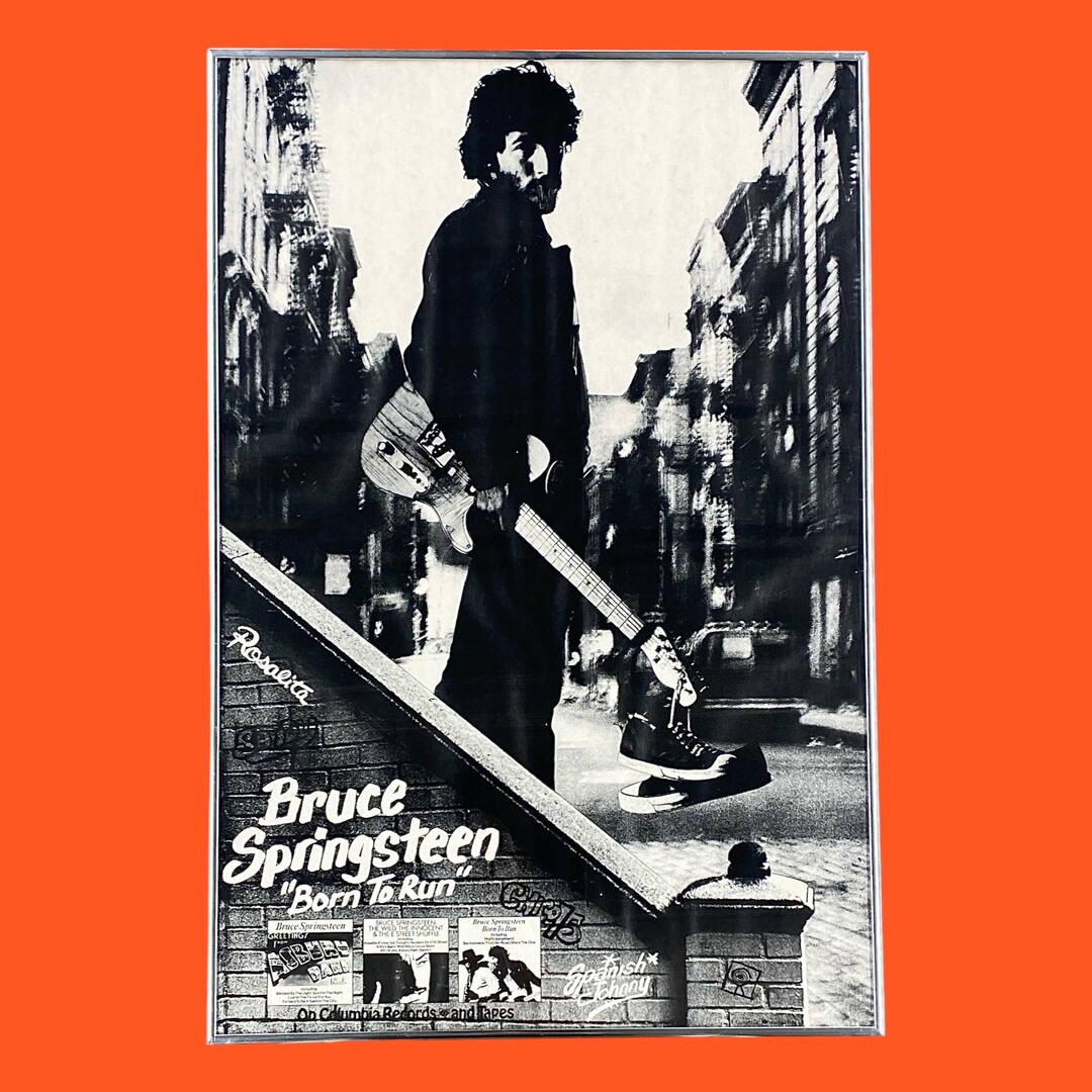 Vintage Springsteen Poster 1970s Retro Size 28x19 Born to Run Album ...