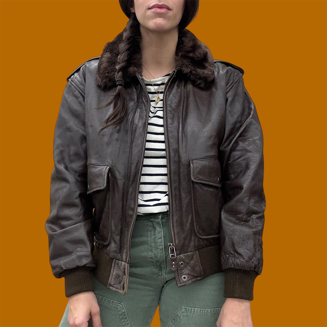 Vintage Flight Jacket Retro 1990s the Leather Warehouse + Size 40 ...