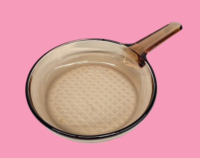 Vintage Glass Frying Pan Retro 1980s Vision + Corning + Size 7 ...