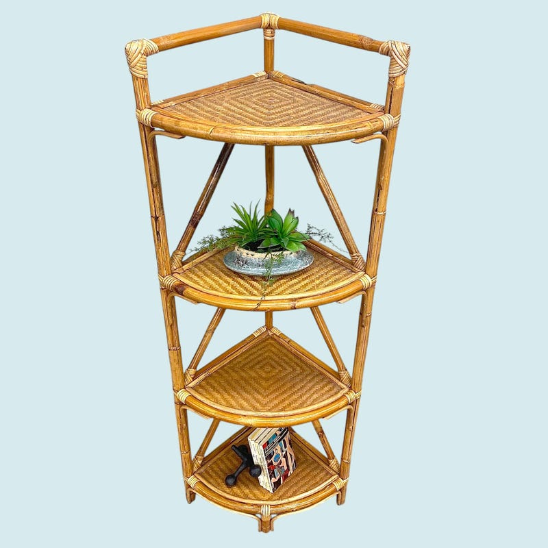 Wicker Corner Shelf - Etsy