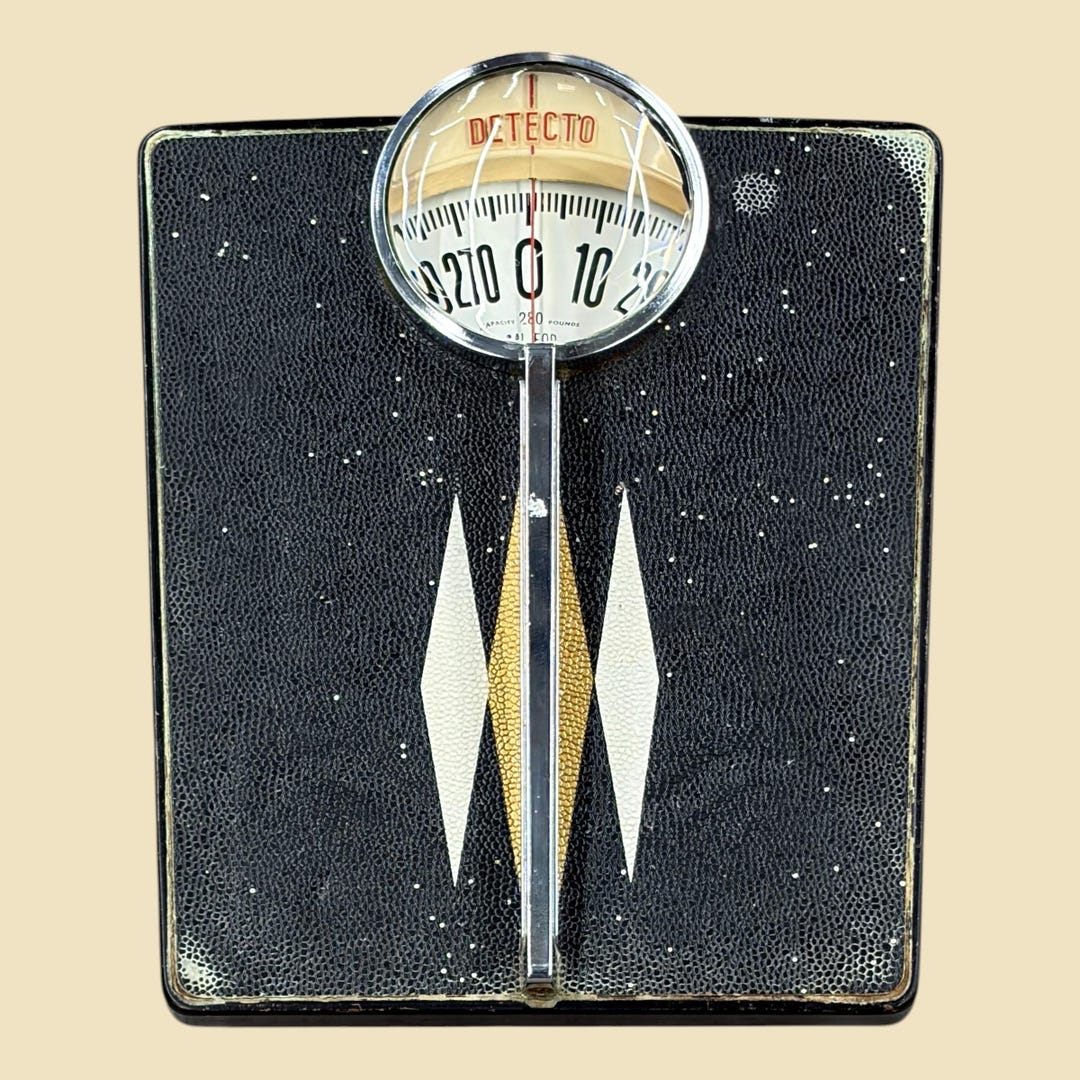 Vintage Detecto Bathroom Scale Retro 1950s Mid Century Modern + 280 Lbs ...
