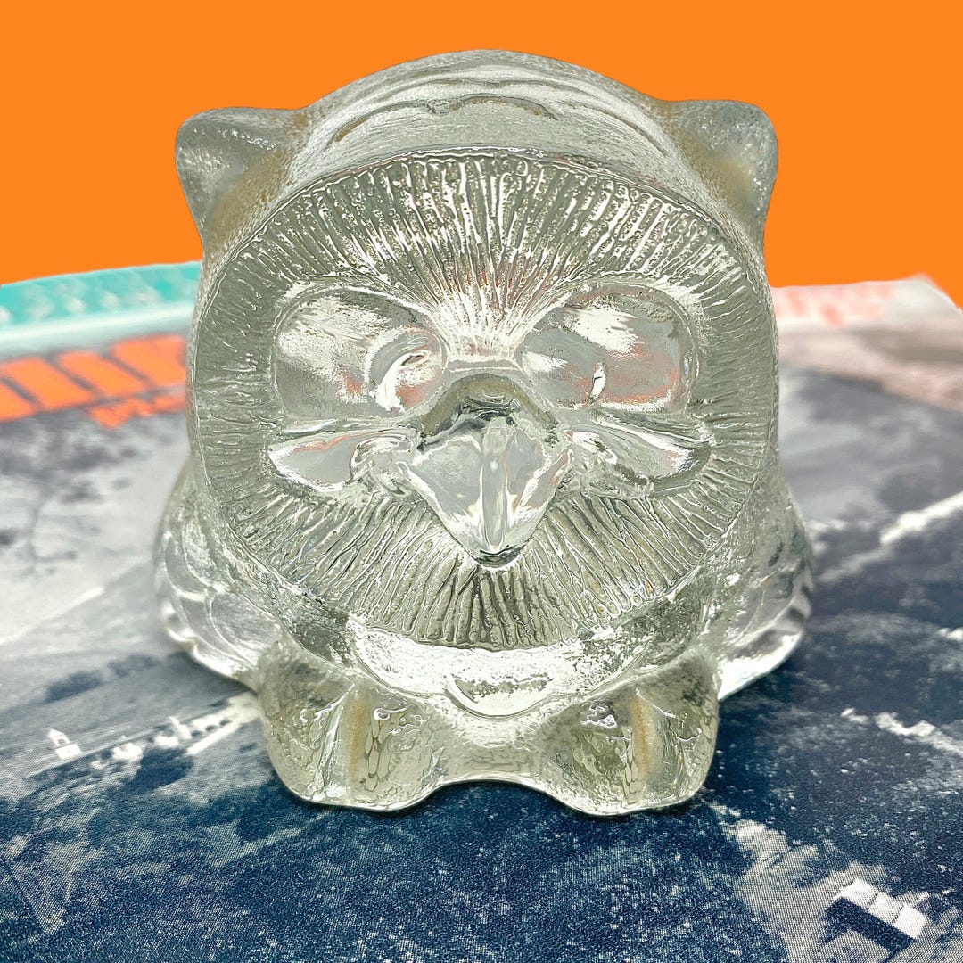 Vintage Goebel Paperweight Retro 1970s Mid Century Modern + Owl + Clear ...