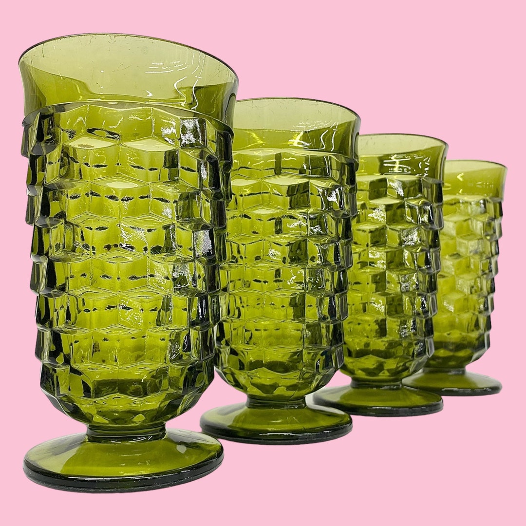 Vintage Indiana Glass Iced Tea Glasses Retro 1960s Mid Century Modern ...