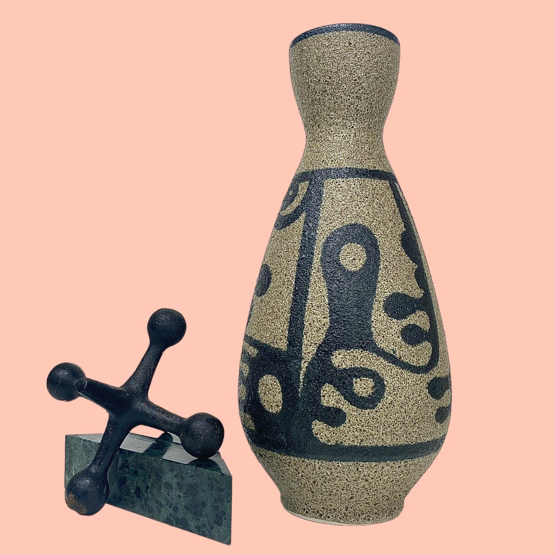 Vintage Lapid Israel Vase Retro 1960s Mid Century Modern + 16.25" H ...